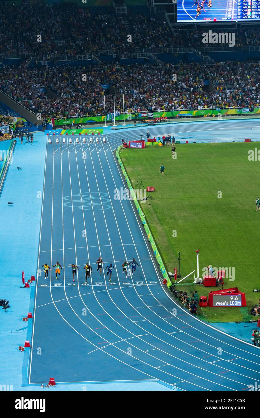 France s Jimmy Vicaut and Usain Bolt (JAM) Athletics Men s 100m final ...