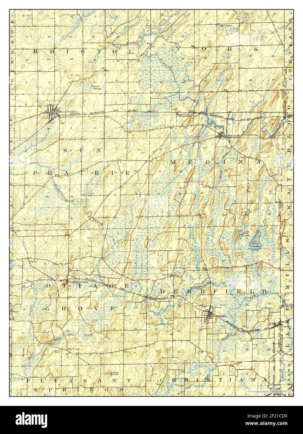 Sun prairie map hi-res stock photography and images - Alamy