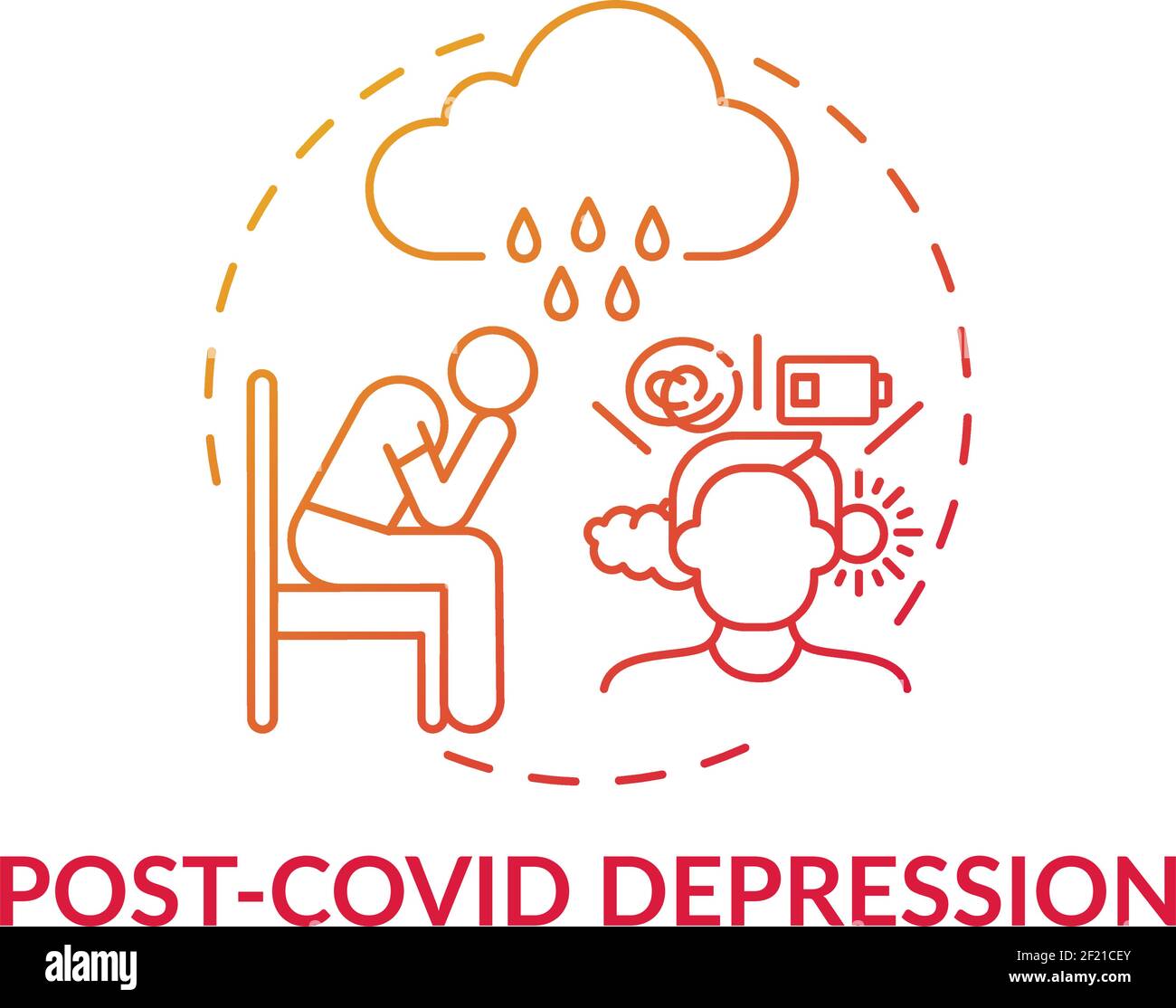 Post-covid depression concept icon Stock Vector Image & Art - Alamy
