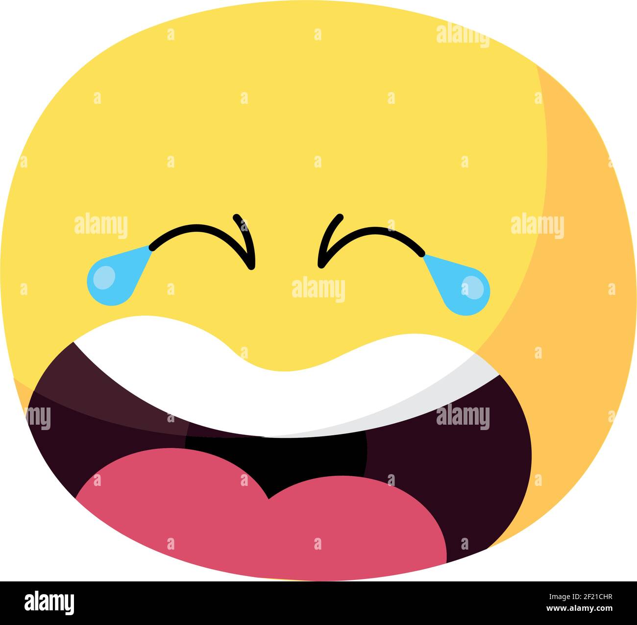 emoji laughing face comic icon Stock Vector Image & Art - Alamy