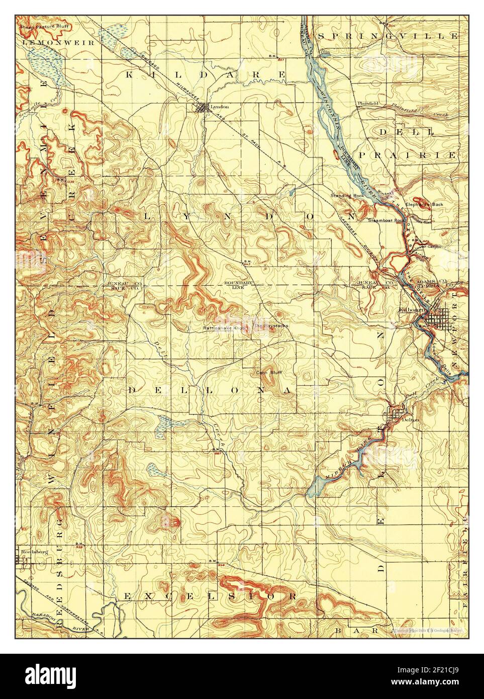 Map of wisconsin dells hi-res stock photography and images - Alamy
