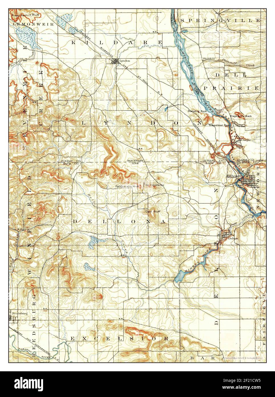 Map of wisconsin dells hi-res stock photography and images - Alamy