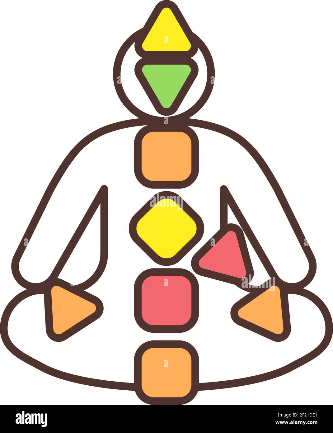 Human design chart RGB color icon Stock Vector Image & Art - Alamy