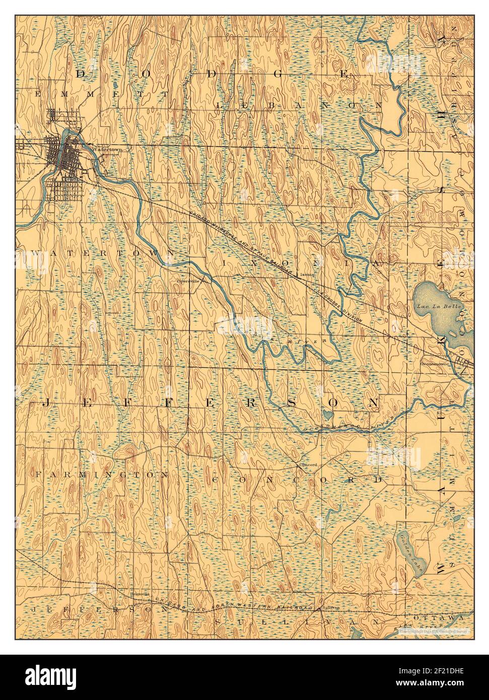 Map of watertown wisconsin hi-res stock photography and images - Alamy