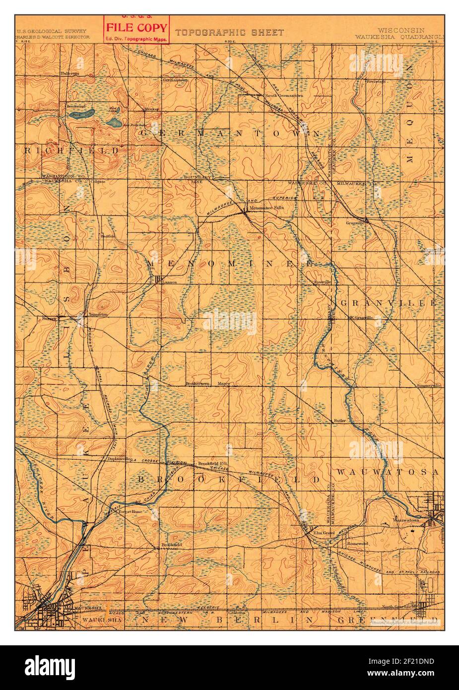 Map of waukesha wisconsin hi-res stock photography and images - Alamy