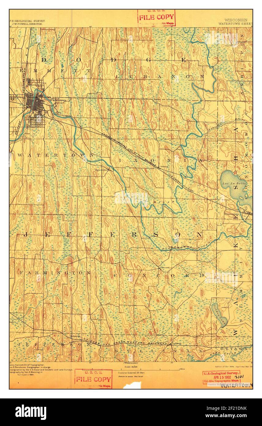 Map of watertown hi-res stock photography and images - Alamy