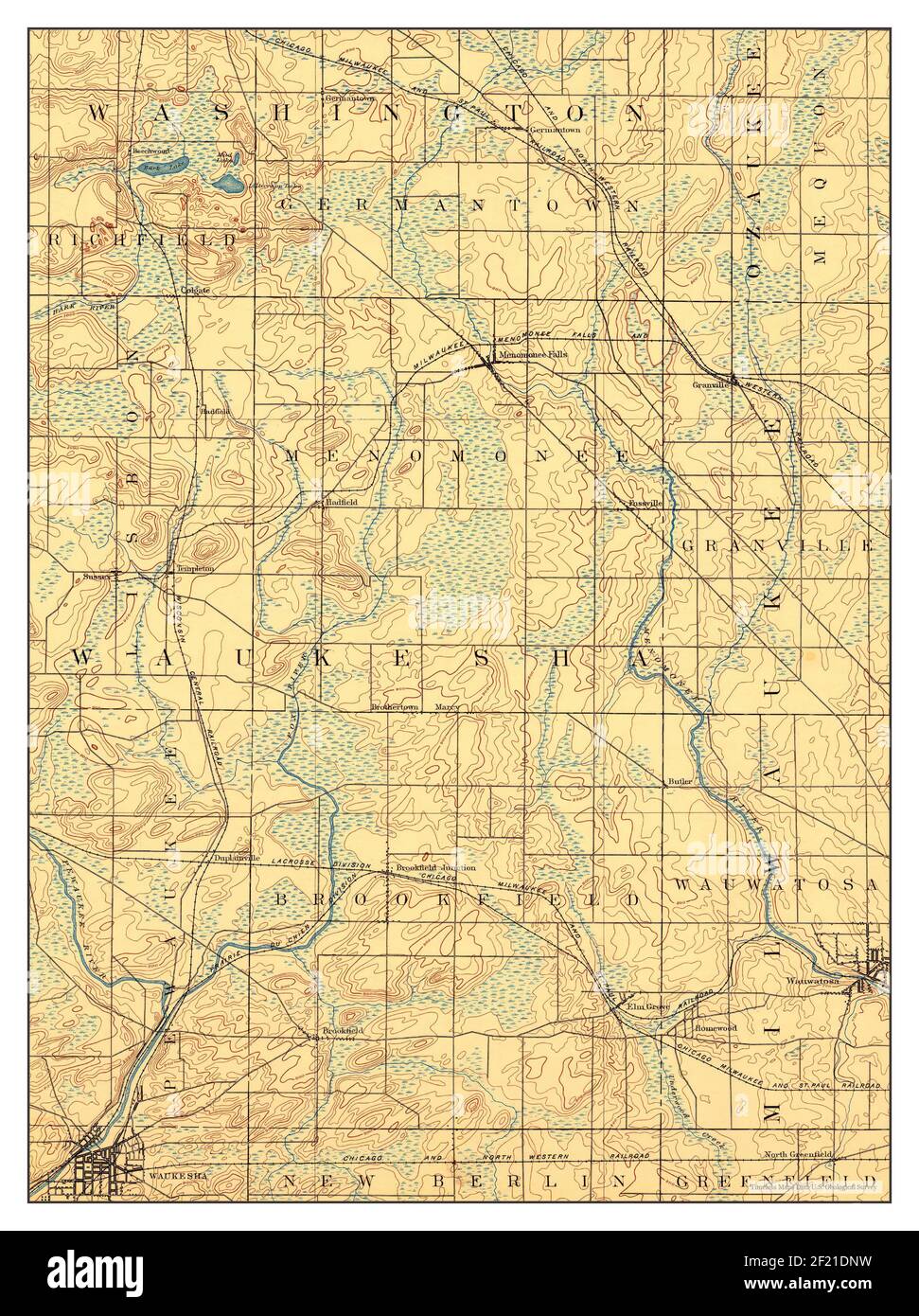 Map of waukesha hi-res stock photography and images - Alamy