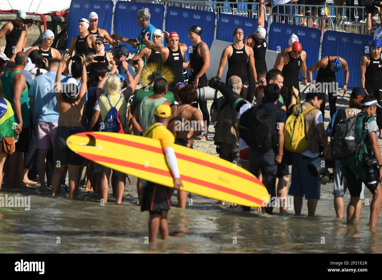 Start on Women's 10 km Marathon Swimming during the Olympic Games RIO ...