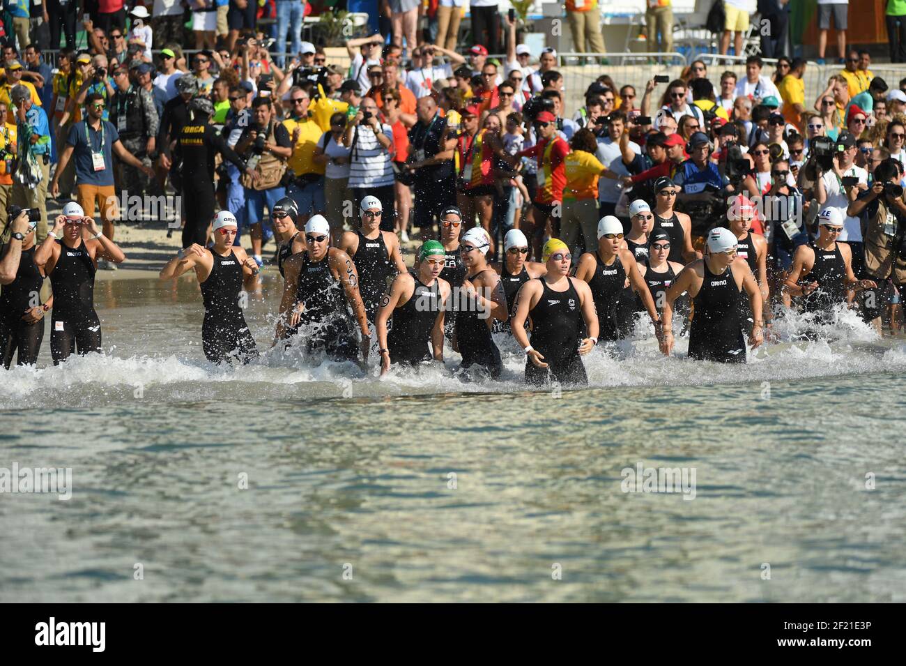 Start on Women's 10 km Marathon Swimming during the Olympic Games RIO ...