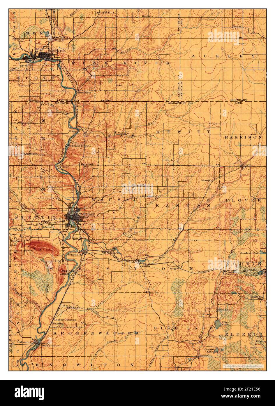 Wausau map hi-res stock photography and images - Alamy