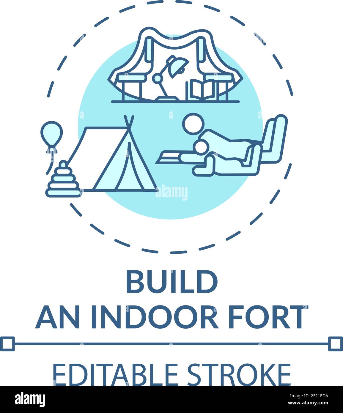 Build an indoor fort concept icon Stock Vector Image & Art - Alamy
