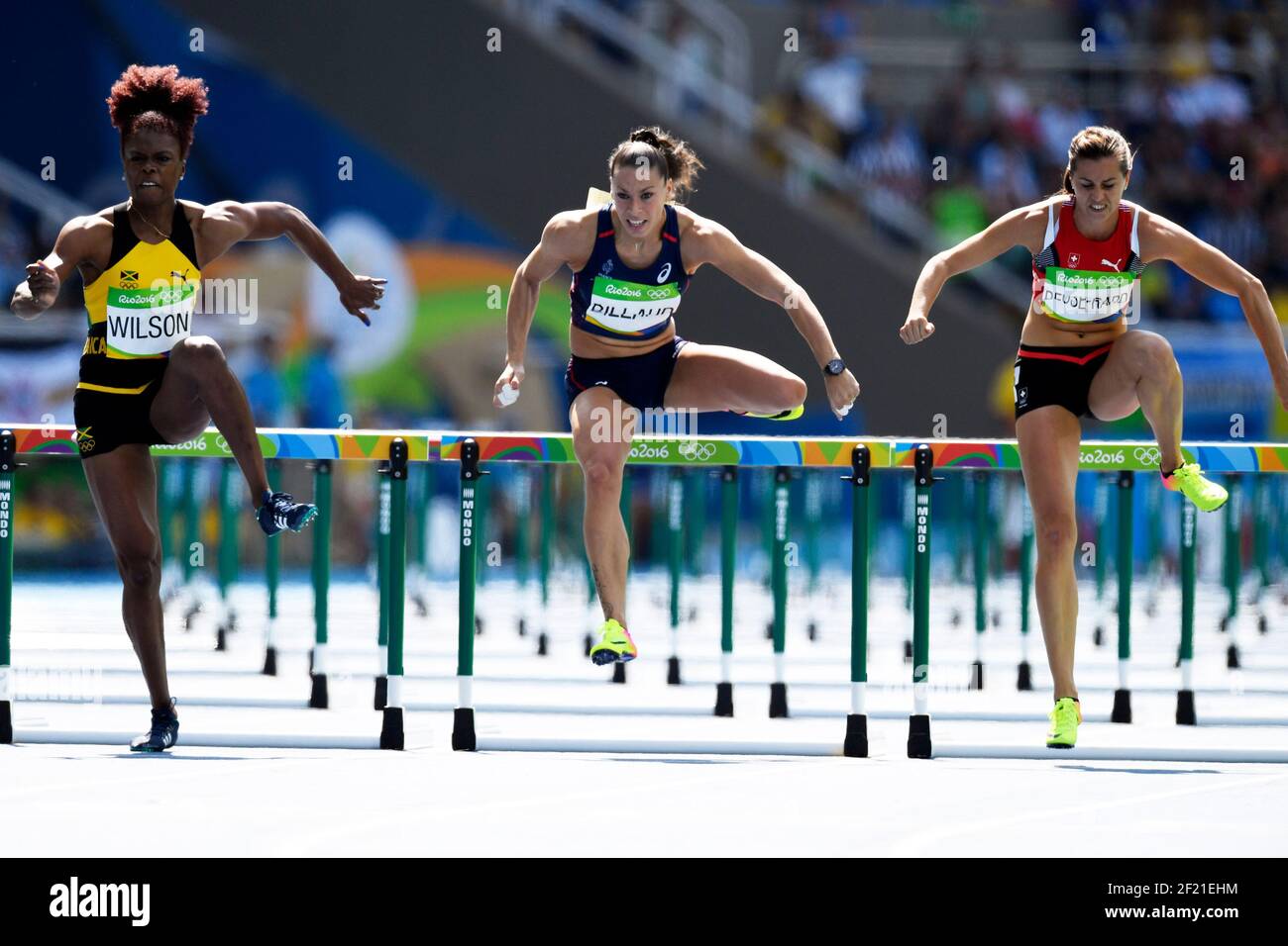 France's Cindy Billaud competes in Athletics Women's 100m Hurdles ...