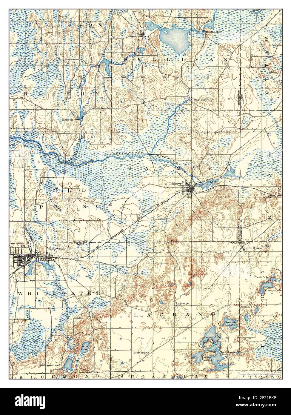 Map of whitewater wisconsin hi-res stock photography and images - Alamy