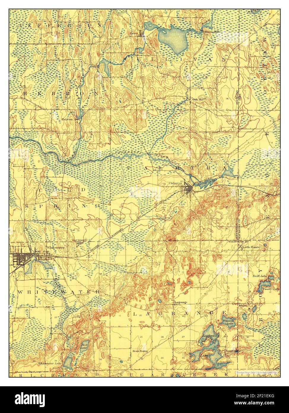 Map of whitewater wisconsin hi-res stock photography and images - Alamy