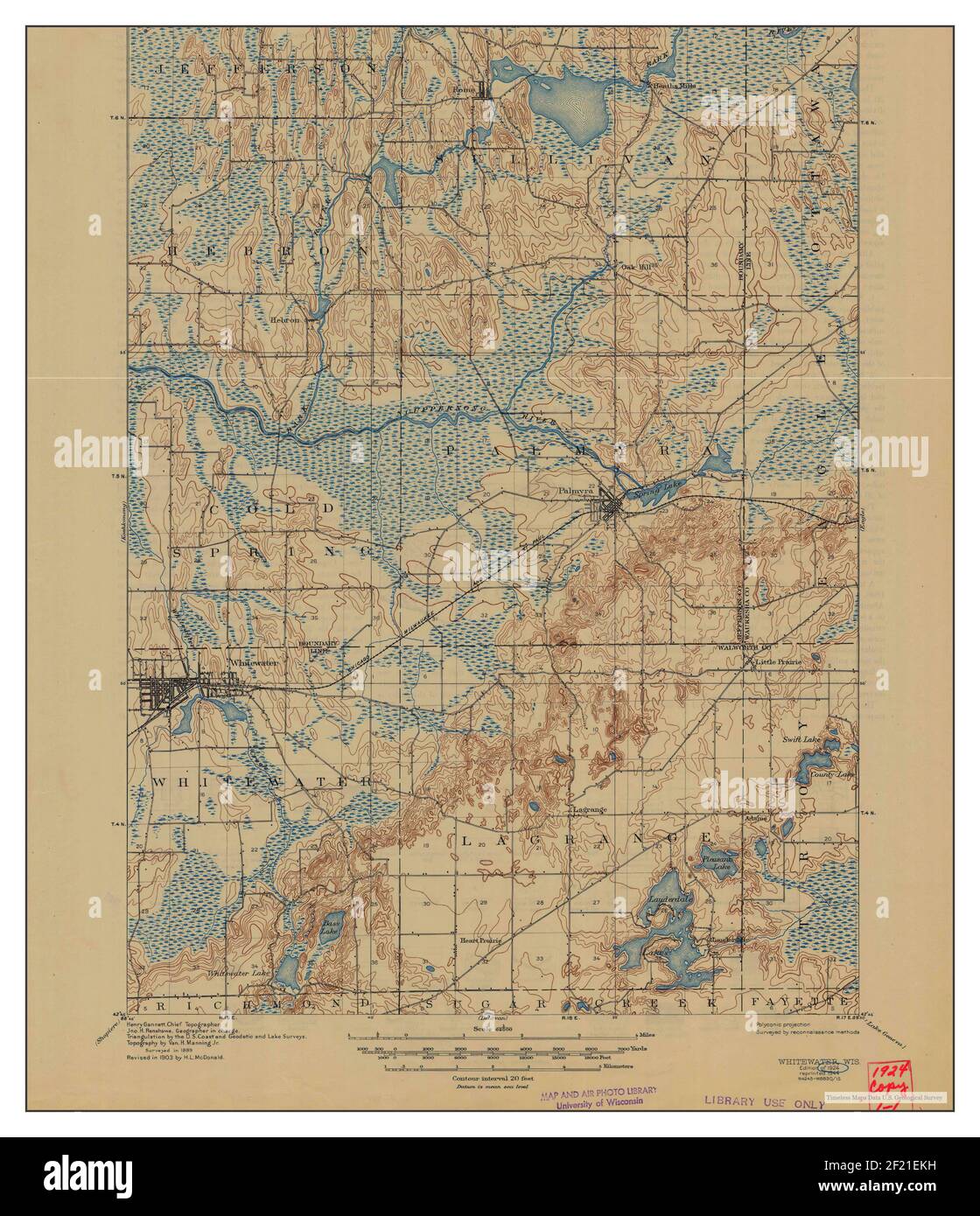 Map of whitewater wisconsin hi-res stock photography and images - Alamy