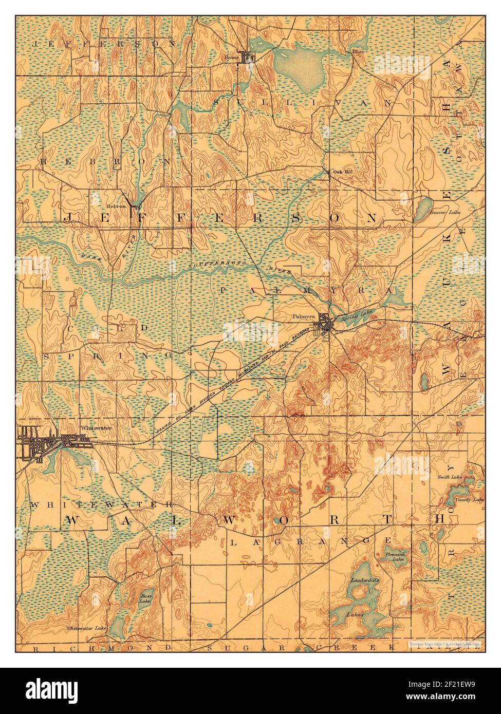 Map of whitewater wisconsin hi-res stock photography and images - Alamy