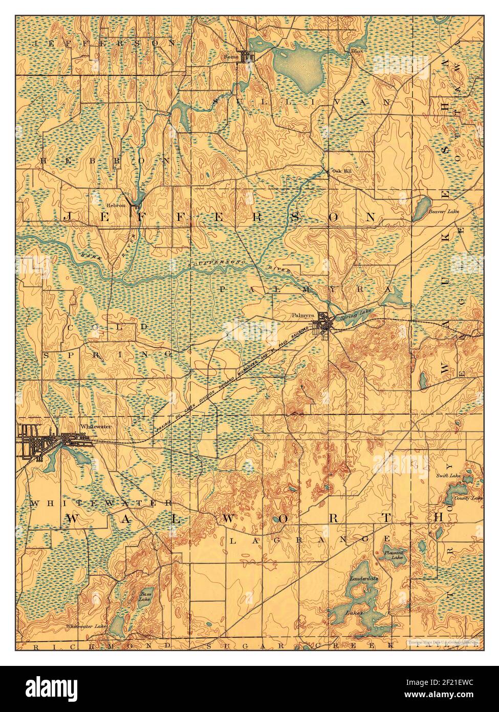 Map of whitewater wisconsin hi-res stock photography and images - Alamy