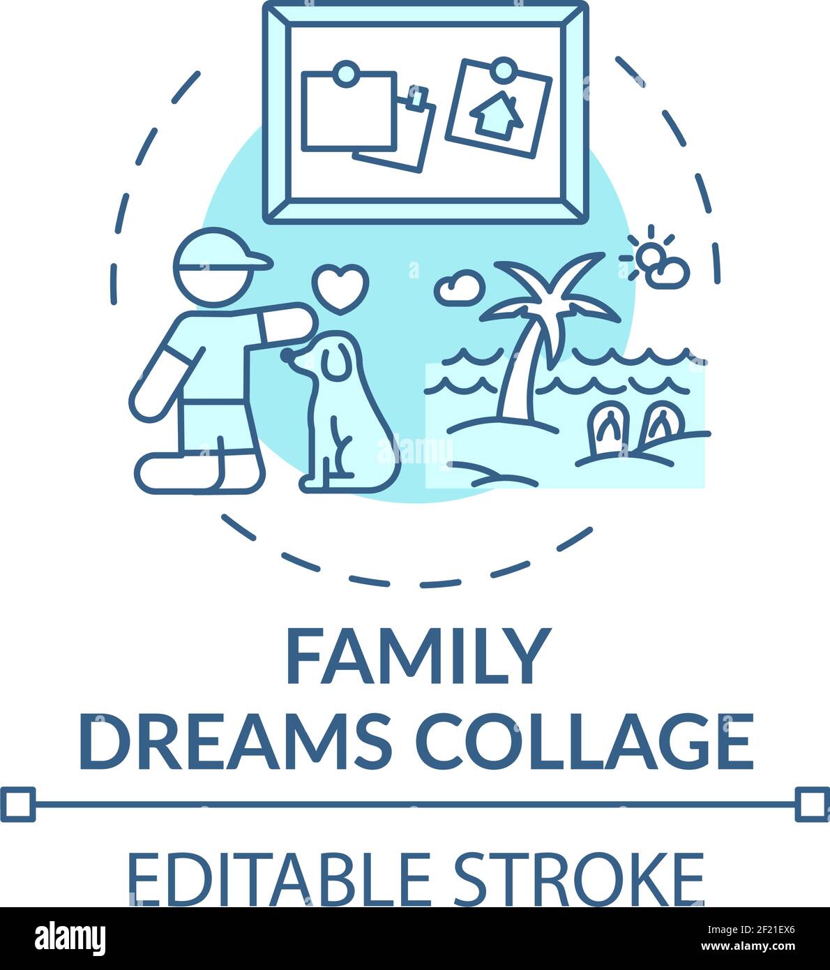 Happiness concept collage Stock Vector Images - Alamy