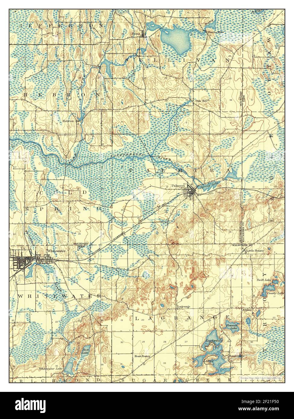 Map of whitewater wisconsin hi-res stock photography and images - Alamy