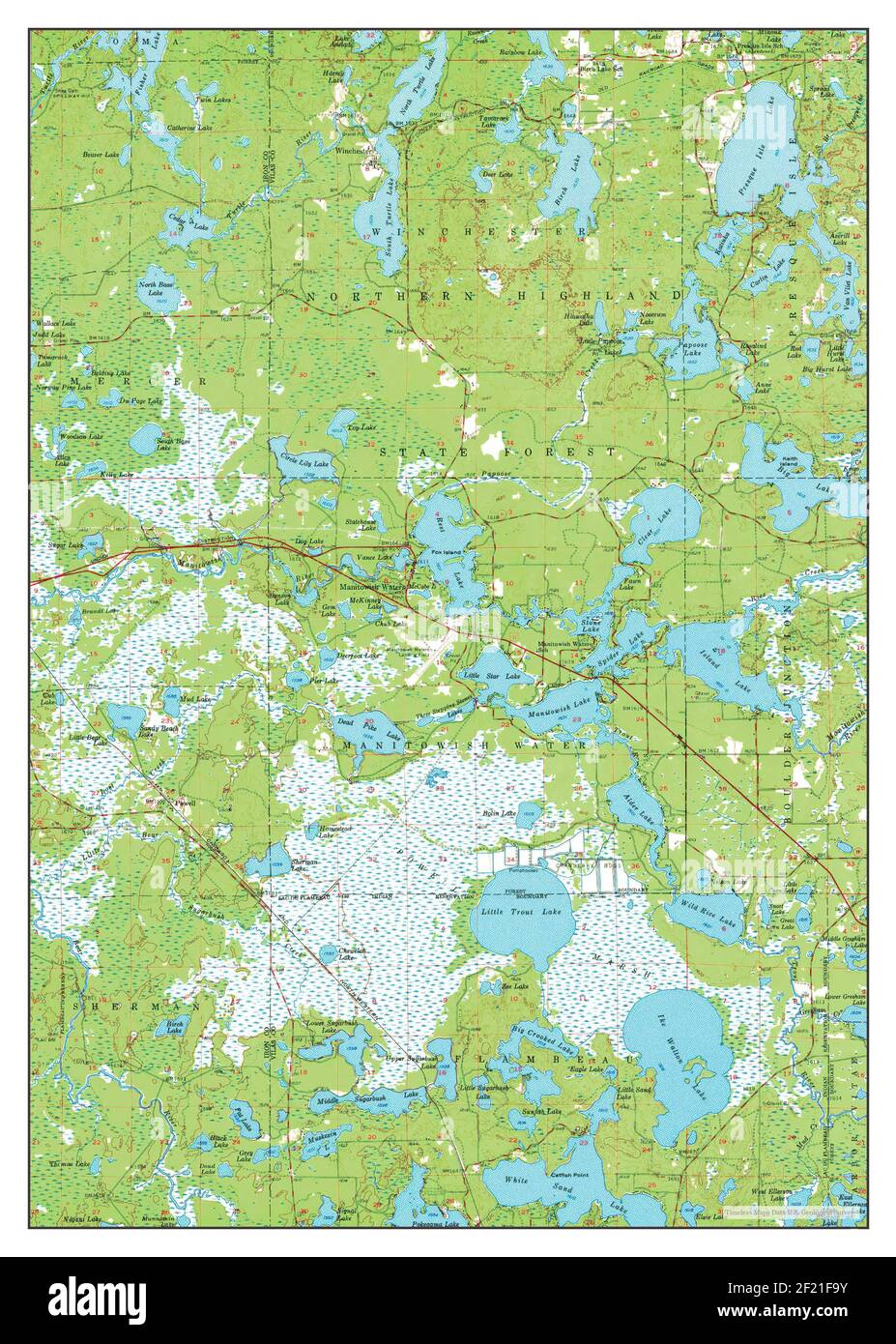 Winchester, Wisconsin, map 1955, 1:62500, United States of America by ...