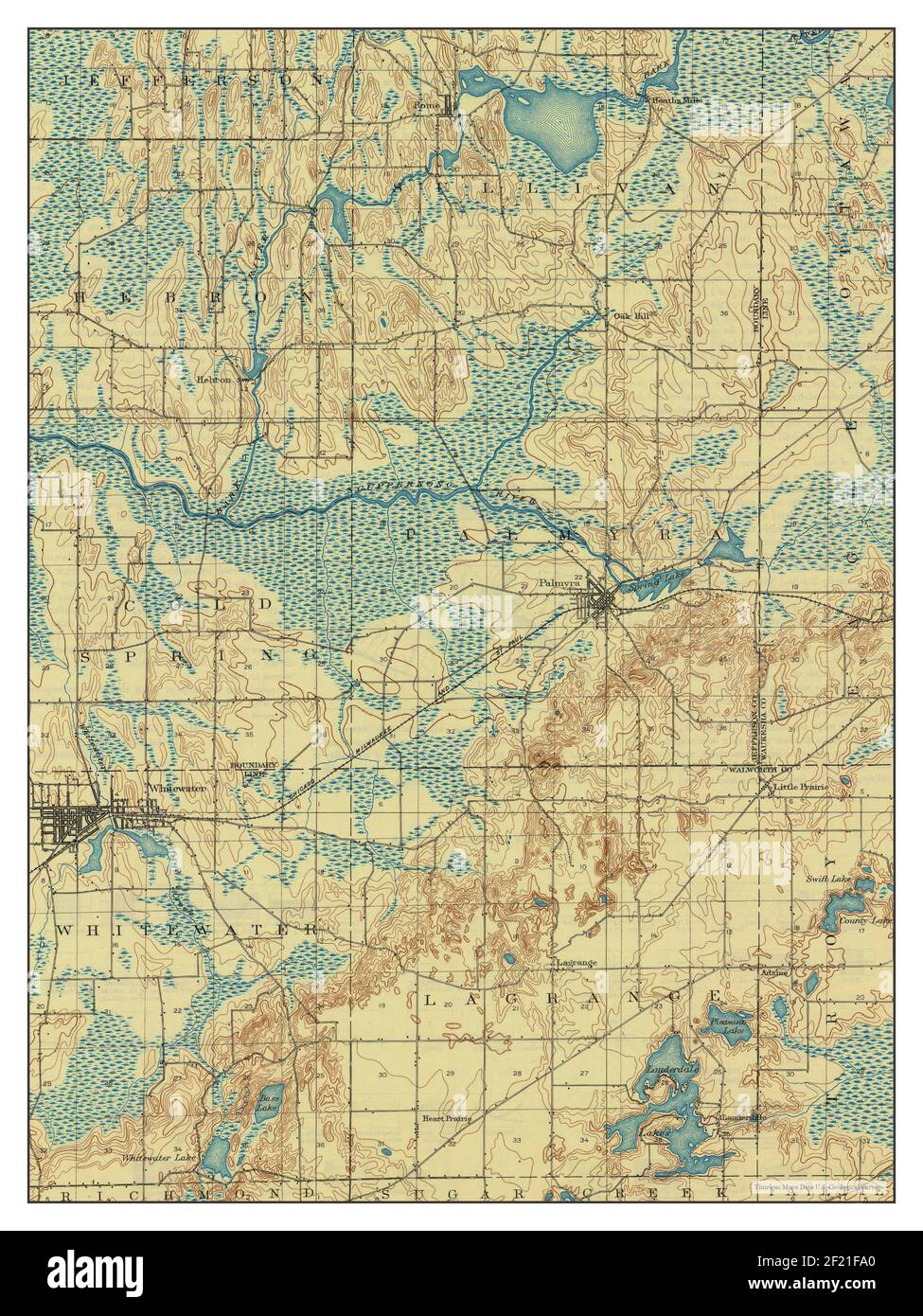 Map of whitewater wisconsin hi-res stock photography and images - Alamy