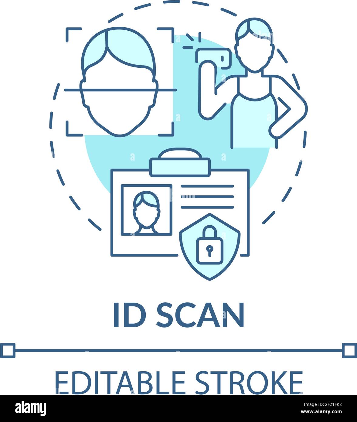 ID scan concept icon Stock Vector Image & Art - Alamy