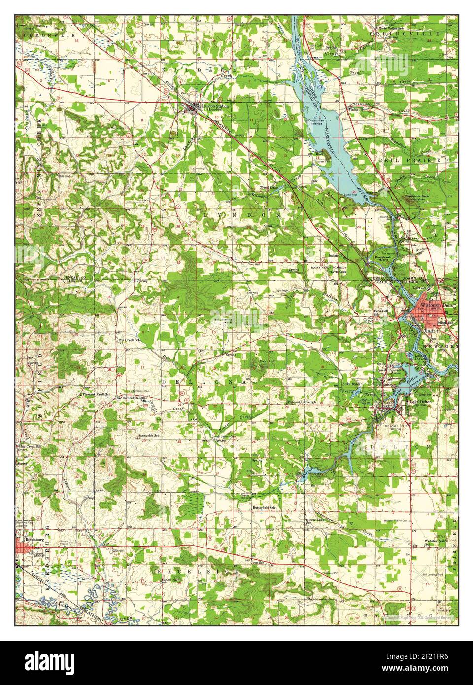 Map of wisconsin dells hi-res stock photography and images - Alamy