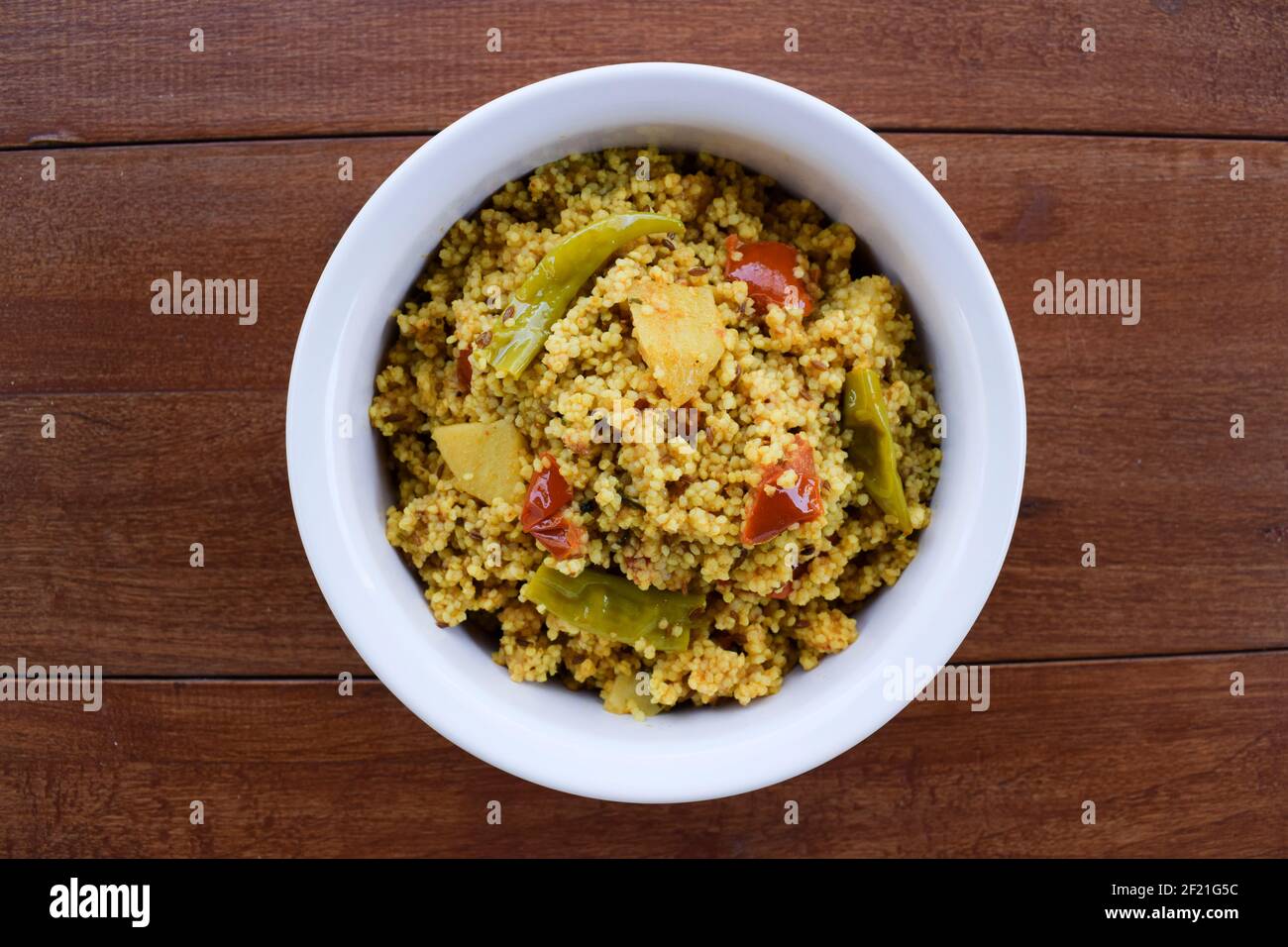 Traditional Indian fasting food recipe dish called Bhagar homemade of ...