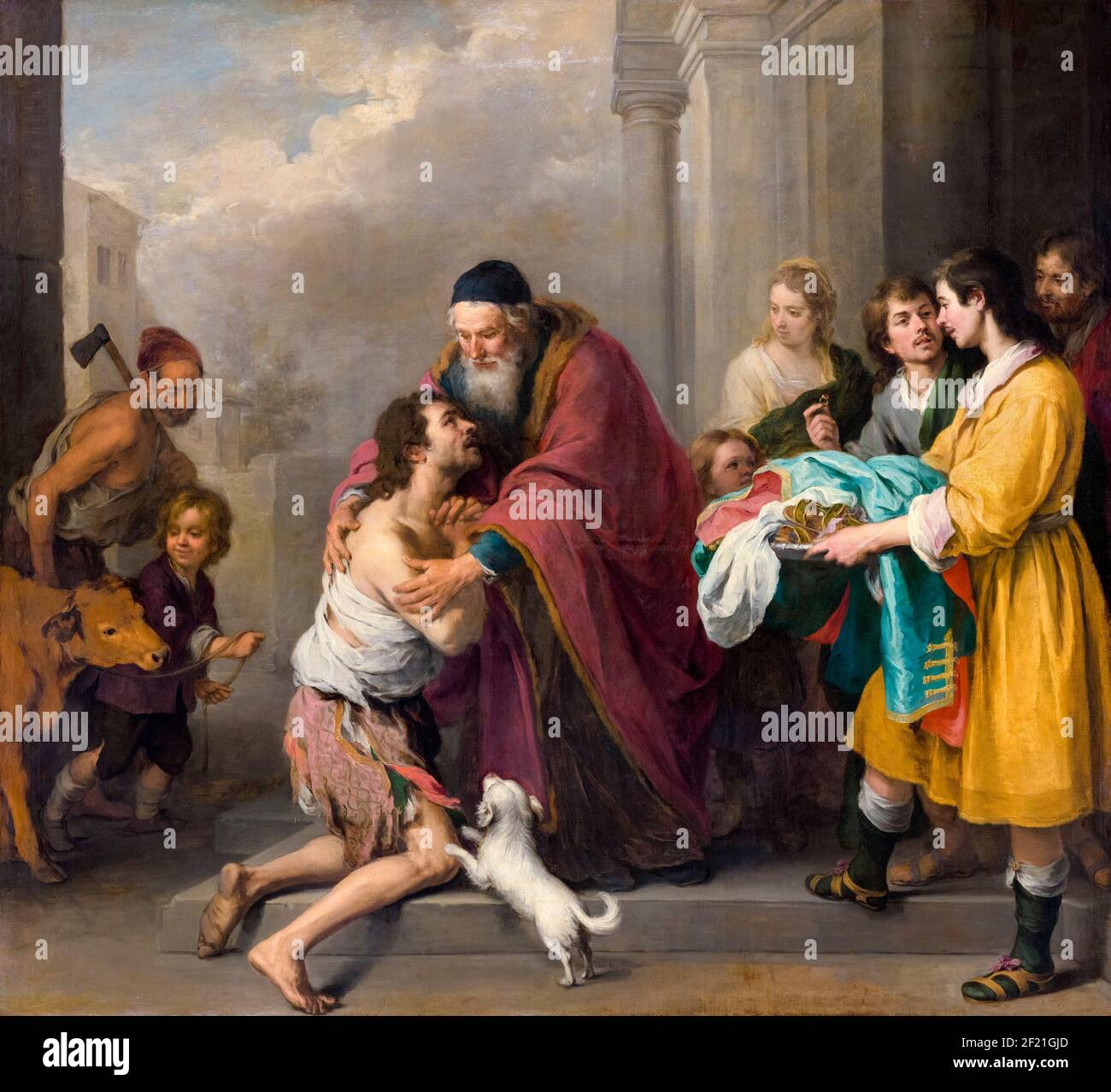The Return of the Prodigal Son, portrait painting by Bartolomé Esteban ...