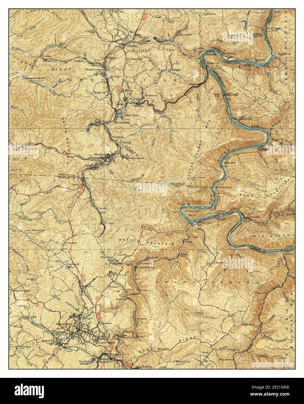 Beckley map hi-res stock photography and images - Alamy