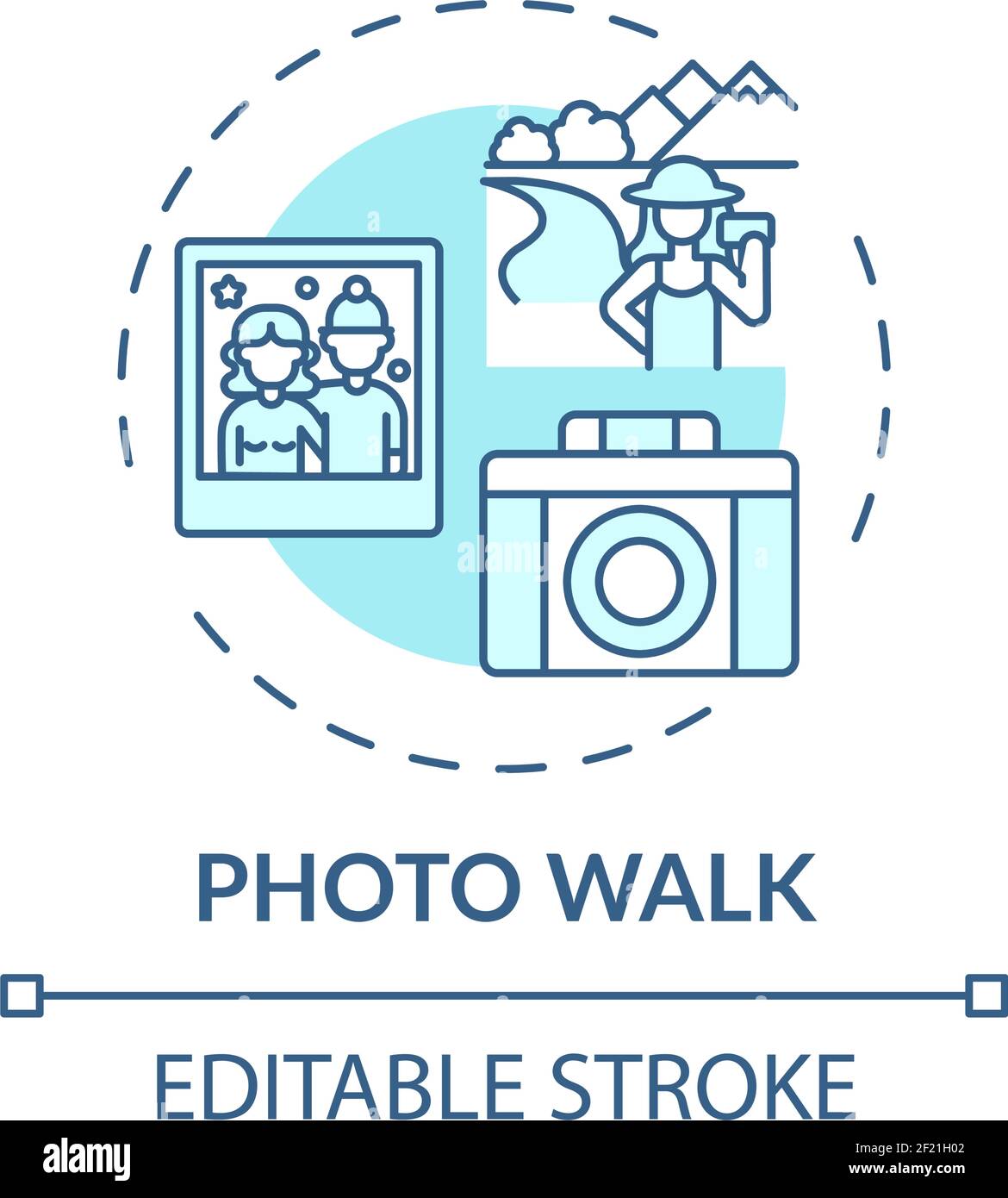 Photo walk concept icon Stock Vector Image & Art - Alamy