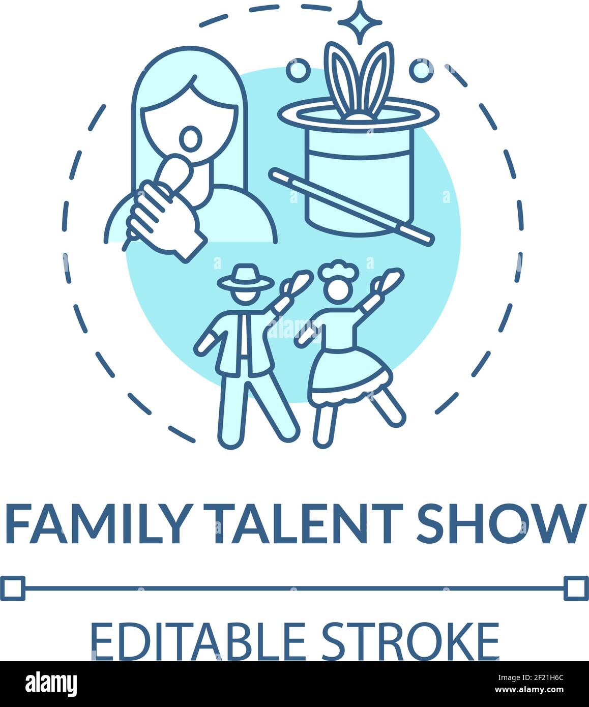 Family talent show concept icon Stock Vector Image & Art - Alamy