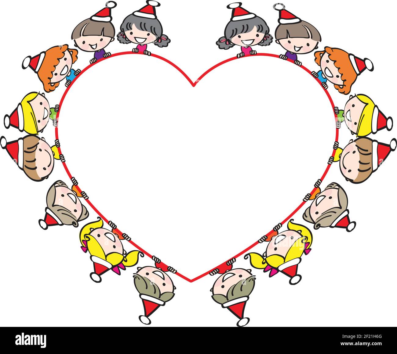 vector cartoon merry Christmas kids background Stock Vector Image & Art ...