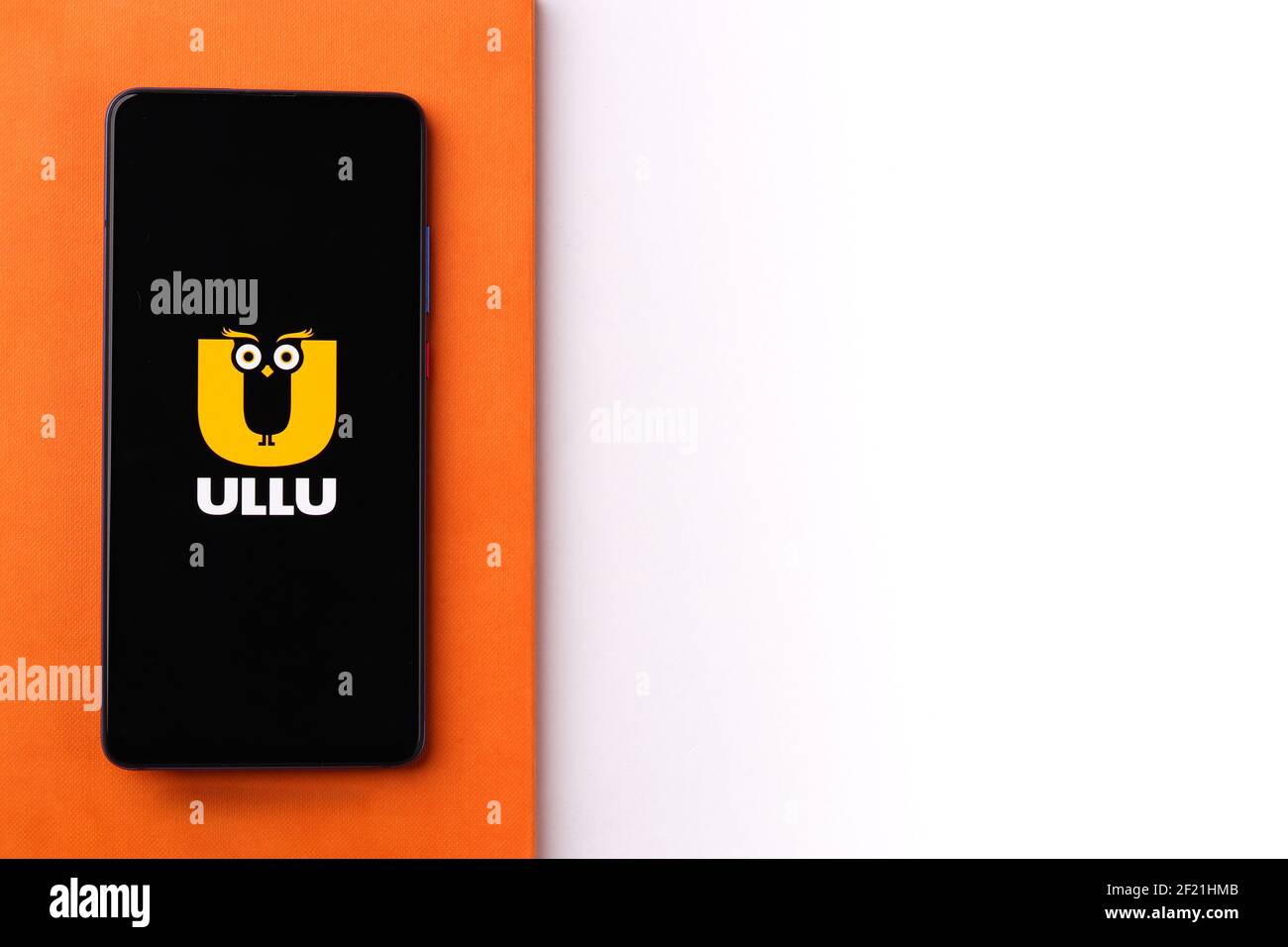 Assam, india - March 10, 2021 : Ullu logo on phone screen stock image ...