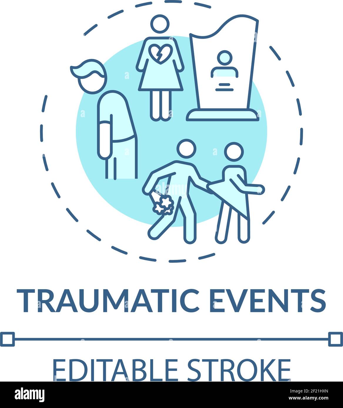 Traumatic events concept icon Stock Vector Image & Art - Alamy