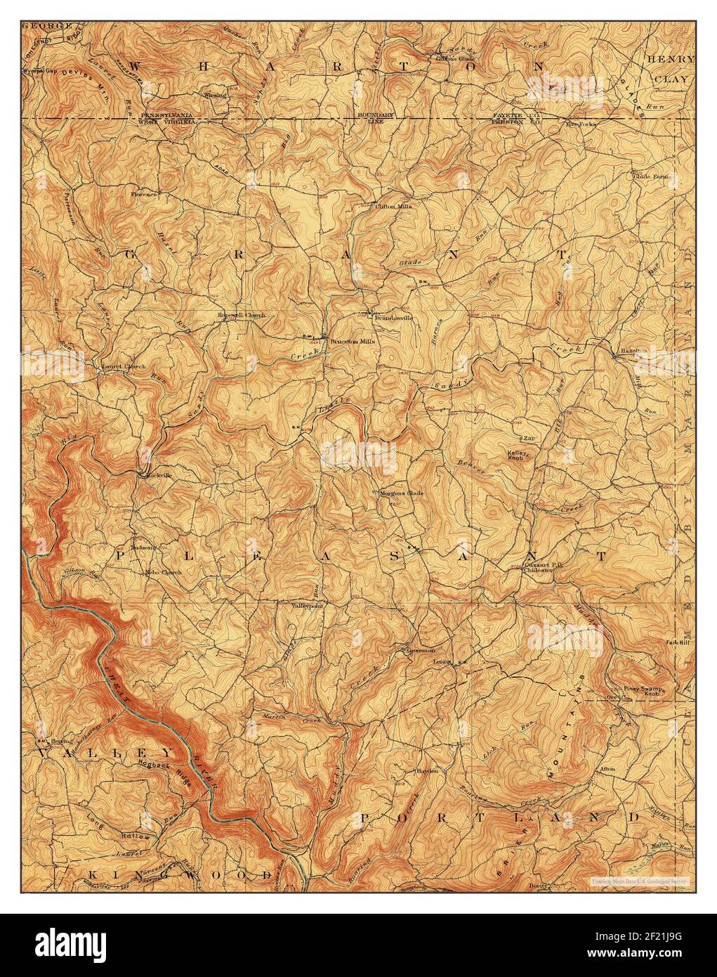 Map of bruceton hi-res stock photography and images - Alamy