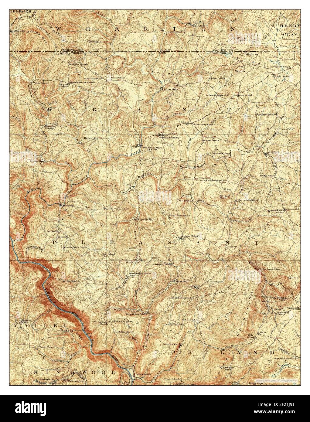 Map of bruceton hi-res stock photography and images - Alamy