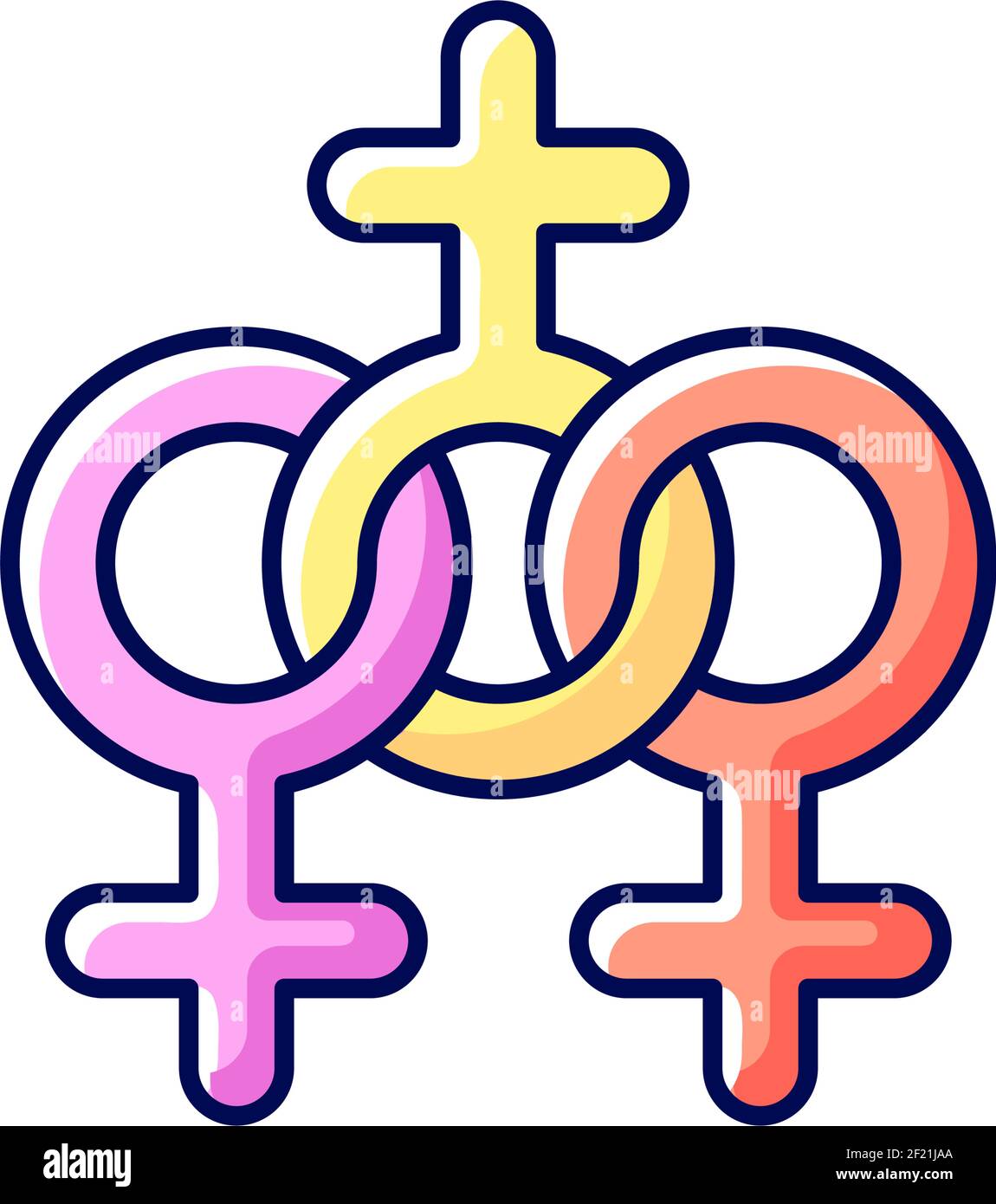 Women community RGB color icon Stock Vector Image & Art - Alamy