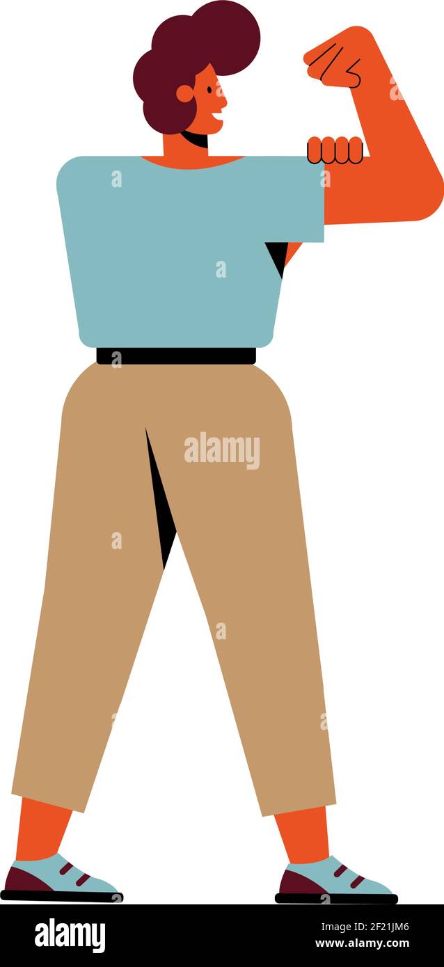 man strong back position character Stock Vector Image & Art - Alamy