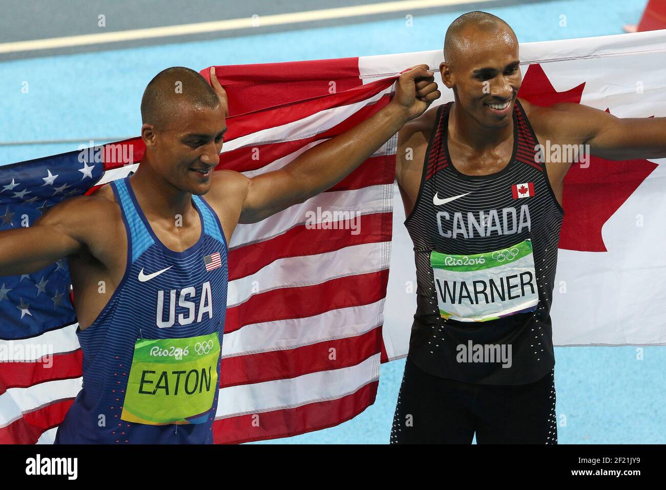Ashton Eaton (USA) Gold medal and Damian Warner (CAN) bronze medal ... Ashton Eaton (USA) Gold medal and Damian Warner (CAN) bronze medal ...