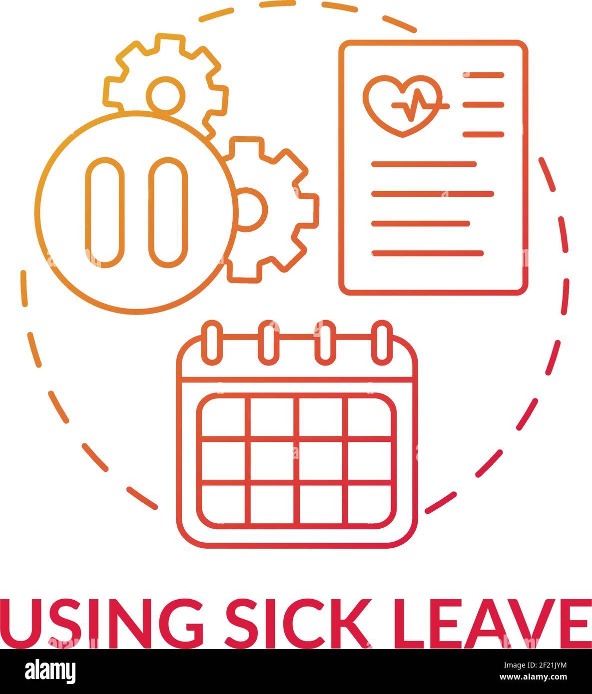 Using sick leave concept icon Stock Vector Image & Art - Alamy