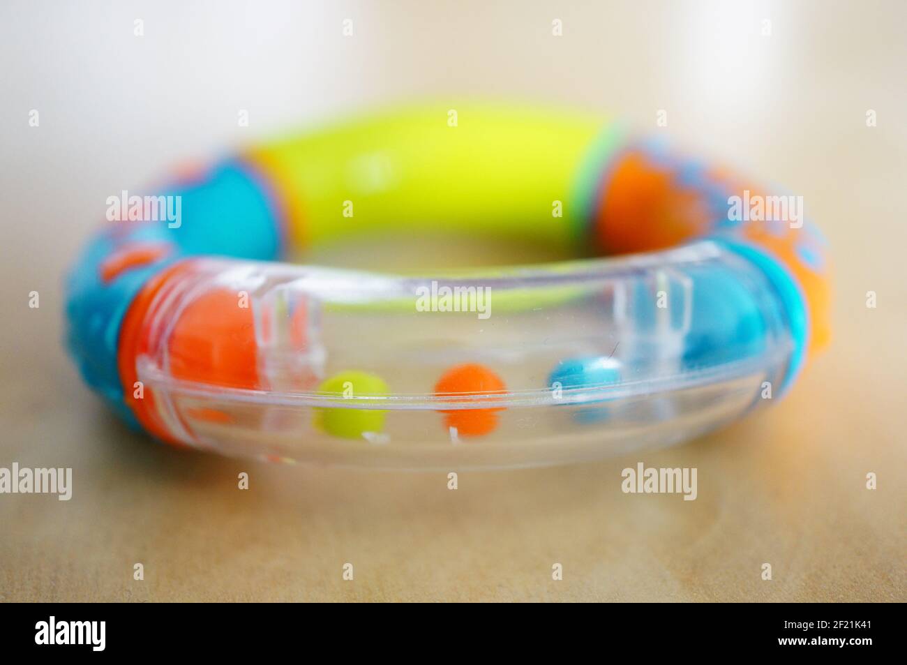 Close-up of an plastic ring shaped baby toy Stock Photo - Alamy