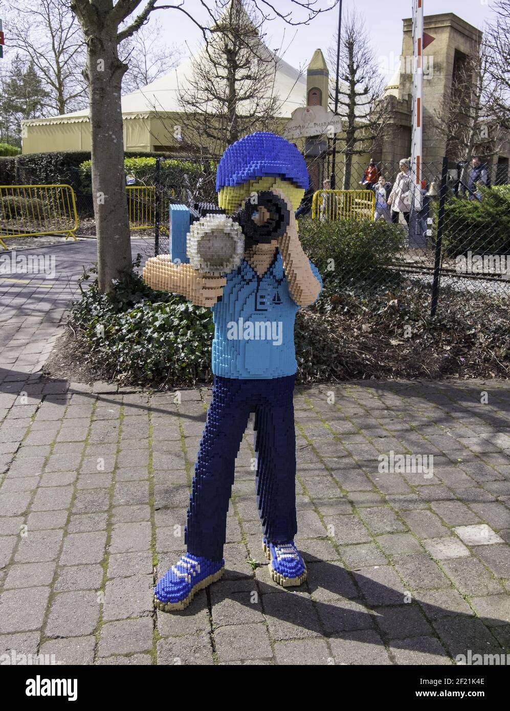 WINDSOR, UNITED KINGDOM - Apr 06, 2018: A man filming at Legoland ...