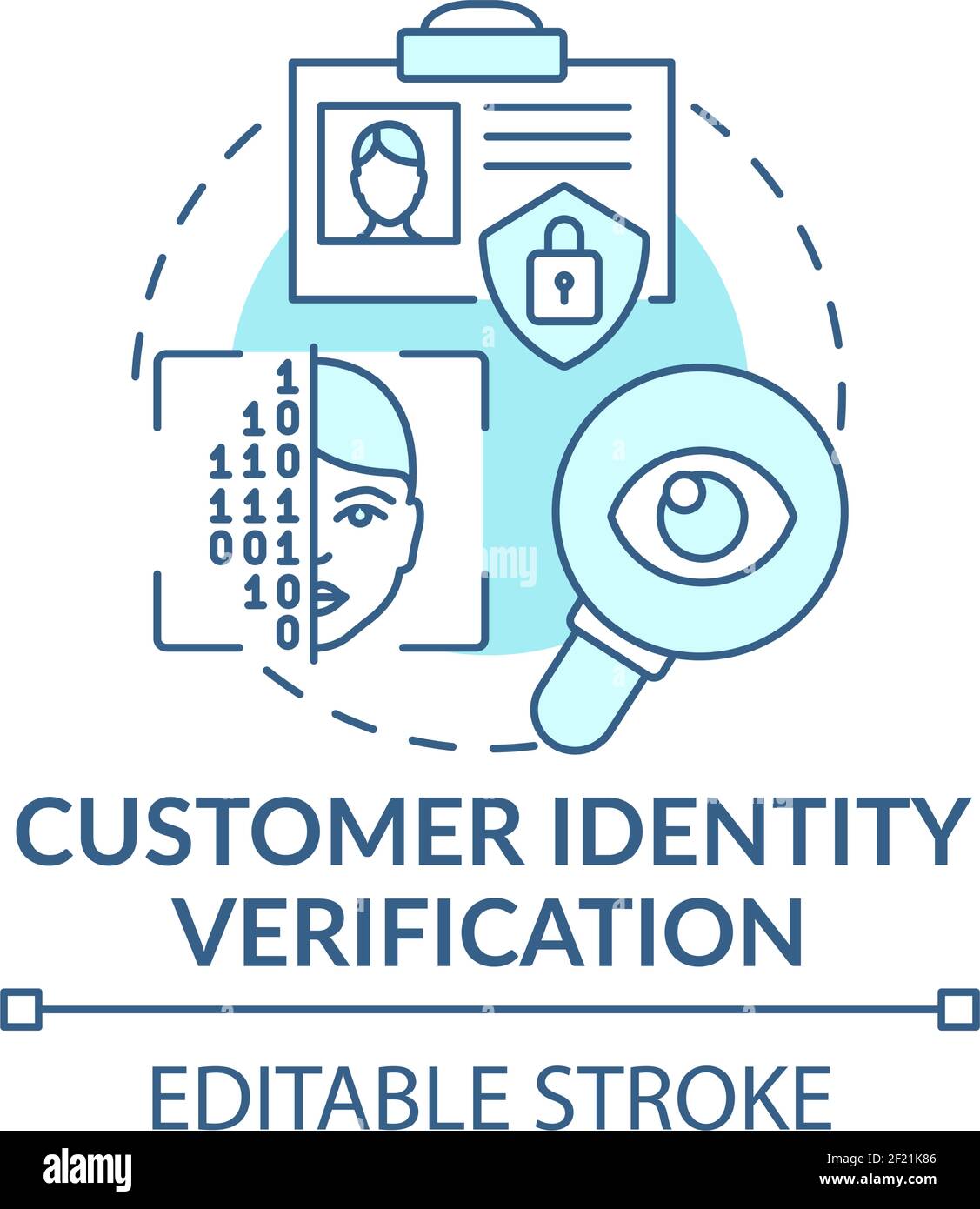 Customer Identity Verification Concept Icon Stock Vector Image And Art