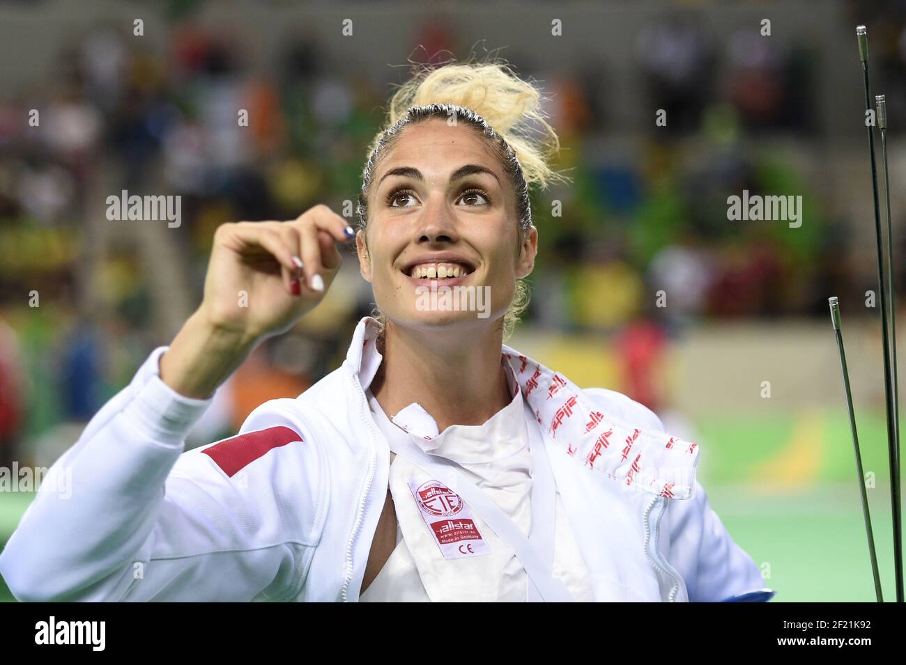 France's Elodie Clouvel in Modern Pentathlon, fencing, during the ...