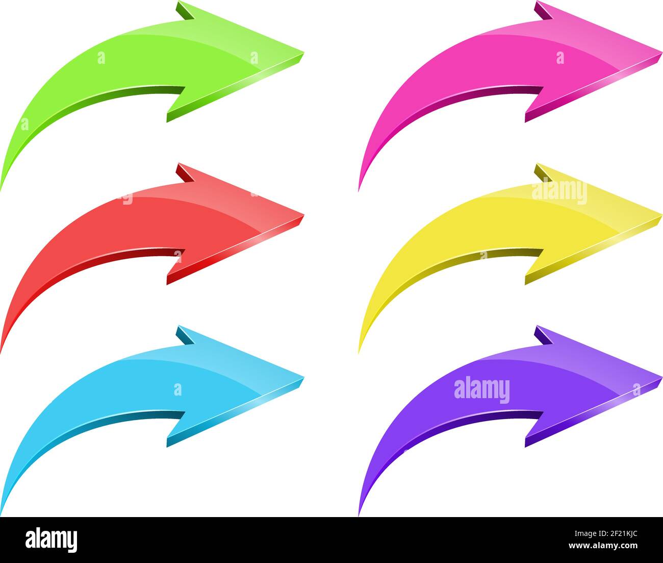 Set of vector colorful arrows on white background Stock Vector Image ...