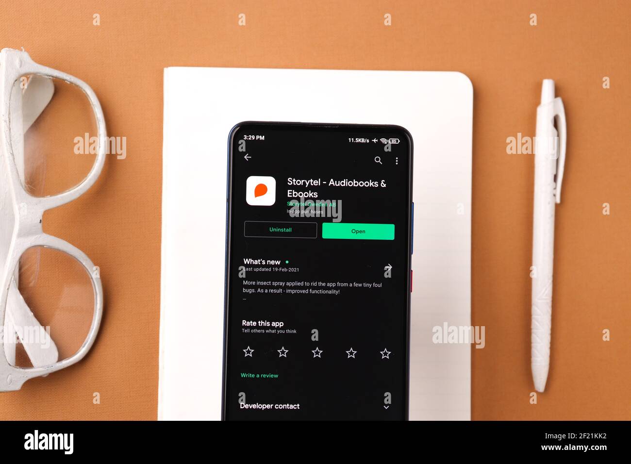 Assam, india - March 10, 2021 : Storytel logo on phone screen stock ...