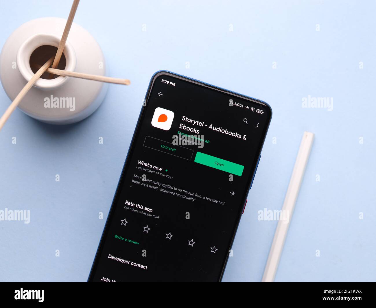 Assam, india - March 10, 2021 : Storytel logo on phone screen stock ...