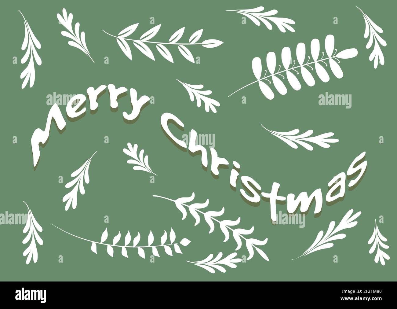 vector drawing Christmas leaf design background Stock Vector Image ...