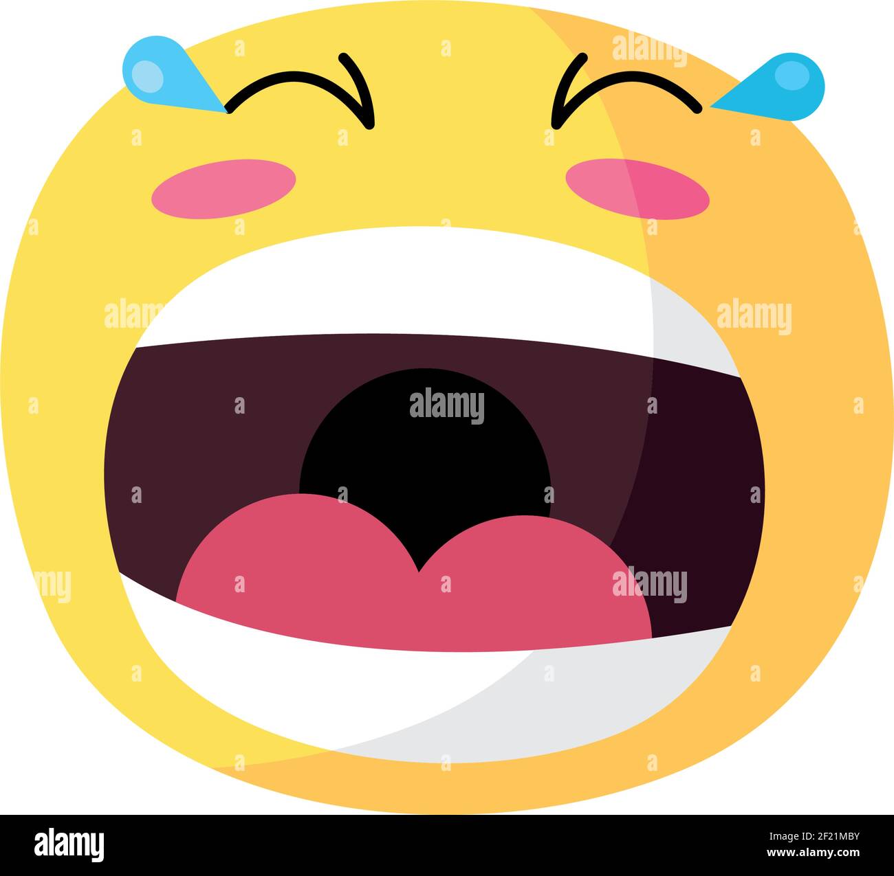 laughing face comic emoji icon Stock Vector Image & Art - Alamy